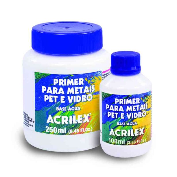 Primer para Metal Pet e Vidro Acrilex - Armarinhos Tricofil